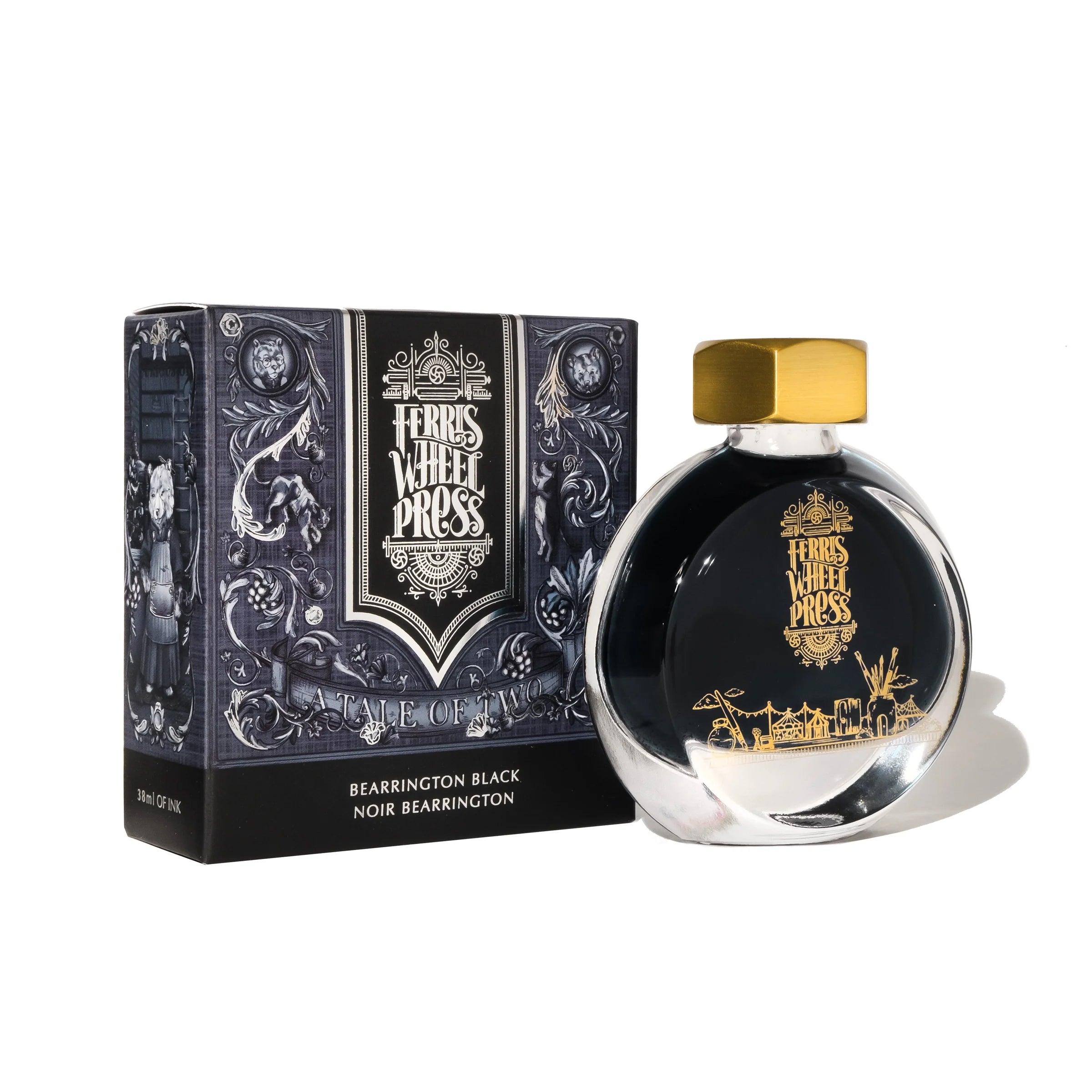 Bearrington Black Ink, 10ml / 38ml Ink by Ferris Wheel Press | Circle Tape