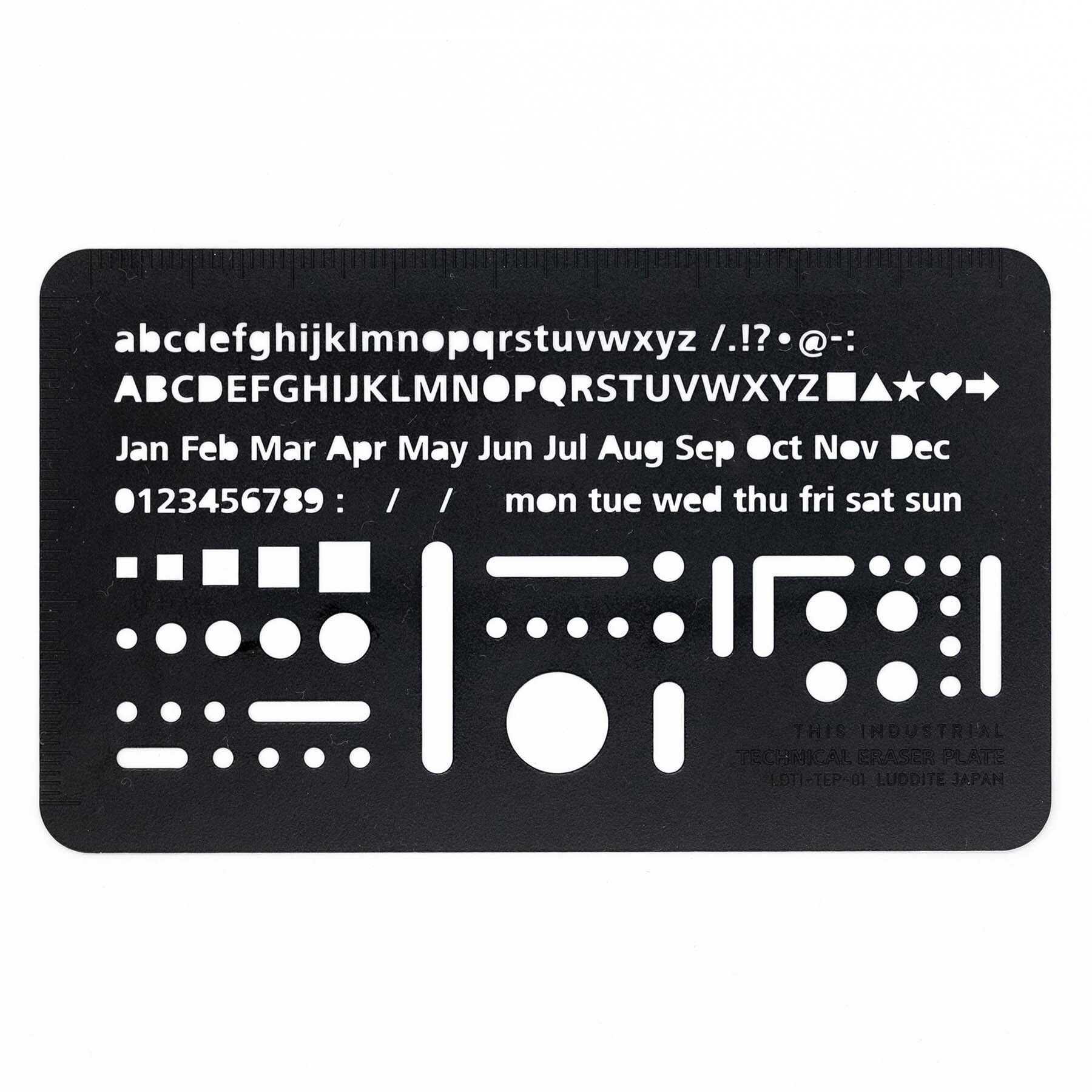 Technical Eraser Plate Black, THIS INDUSTRIAL by Luddite | Circle Tape