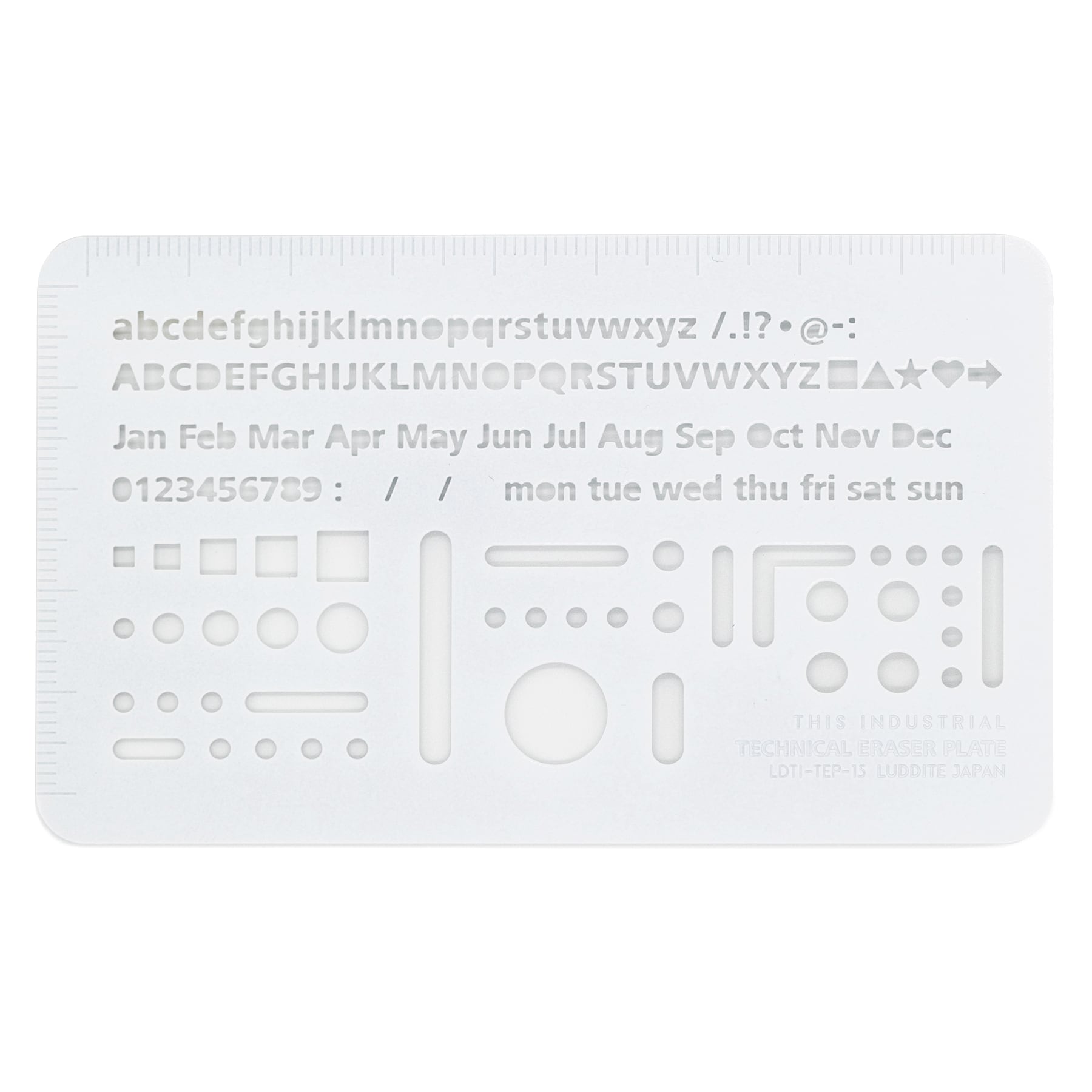 Technical Eraser Plate White, THIS INDUSTRIAL by Luddite | Circle Tape