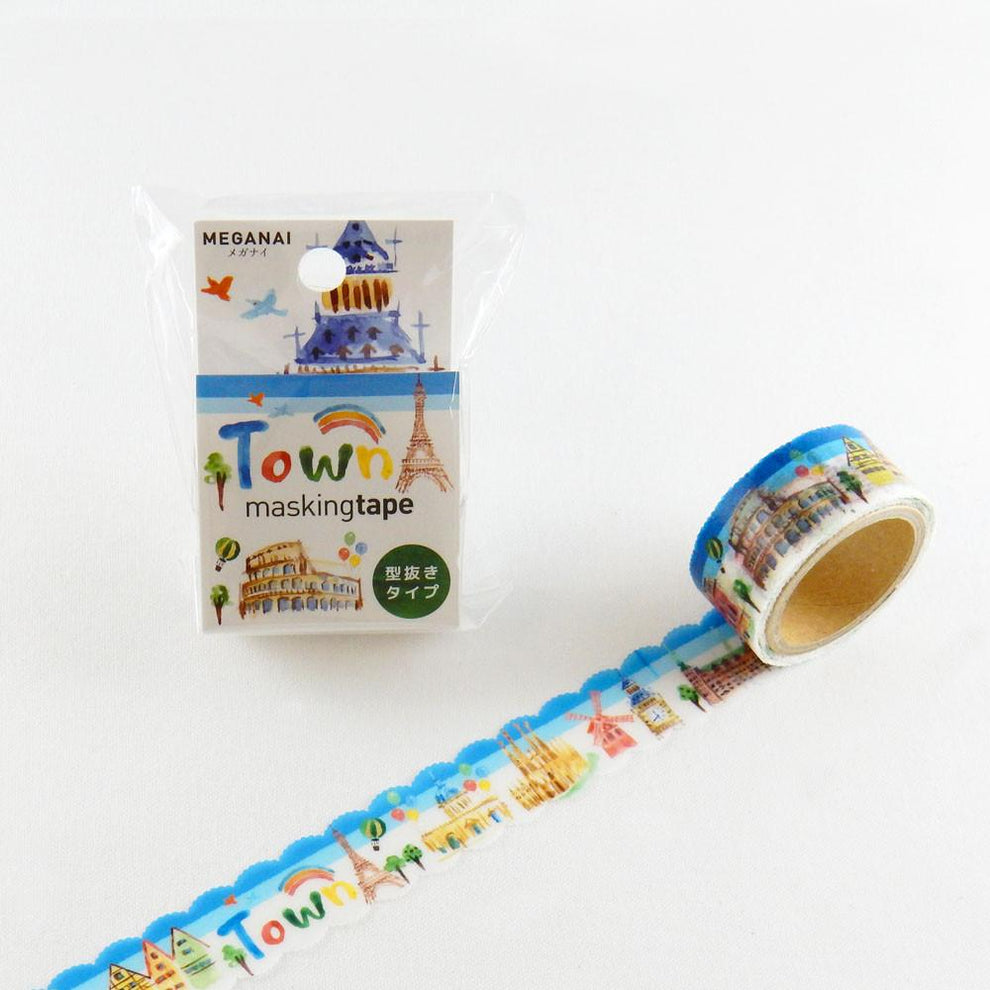 Town, ROUND TOP Masking Tape - 20mm x 5m by Round Top | Circle Tape